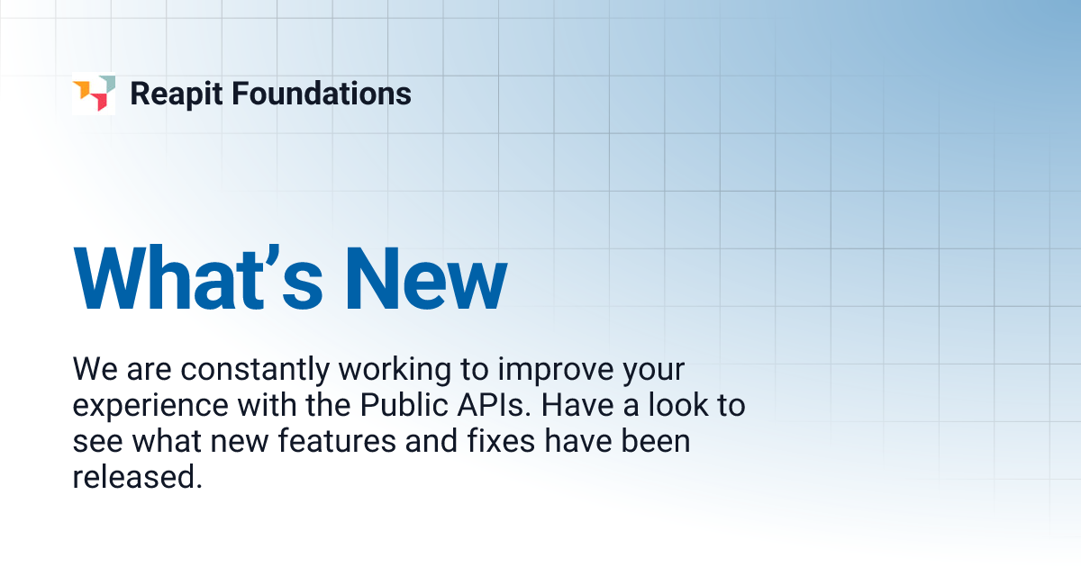What’s New | Reapit Foundations